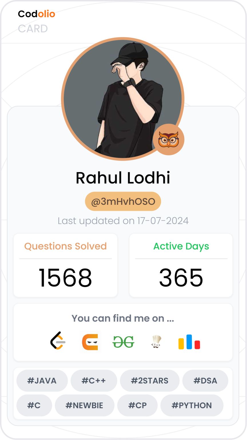 Rahul Lodhi on LinkedIn: #leetcode #contest #weekly #biweekly #codechef ... Rahul Lodhi on LinkedIn: #leetcode #contest #weekly #biweekly #codechef ...