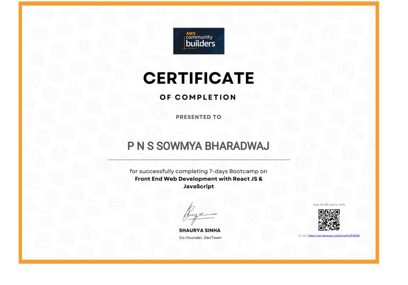 Sowmya Bharadwaj on LinkedIn: #devtown #devtownbootcamp Sowmya Bharadwaj on LinkedIn: #devtown #devtownbootcamp