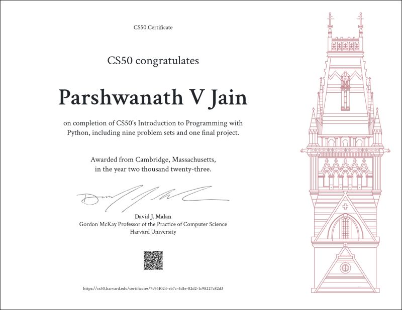 Parsh Jain on LinkedIn: #cs50python #pythonprogramming #codingjourney # ... Parsh Jain on LinkedIn: #cs50python #pythonprogramming #codingjourney # ...