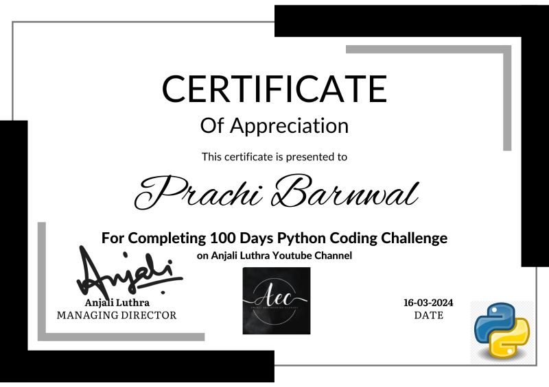 Prachi Kumari on LinkedIn: #alcoder #python #pythonlearner #codingjourney Prachi Kumari on LinkedIn: #alcoder #python #pythonlearner #codingjourney
