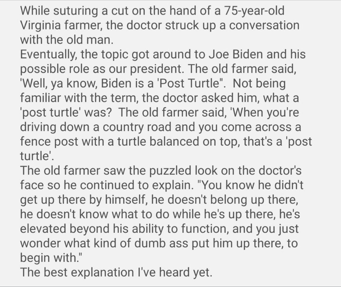 John Fielder on LinkedIn: Perfect description of Joe Biden. John Fielder on LinkedIn: Perfect description of Joe Biden.