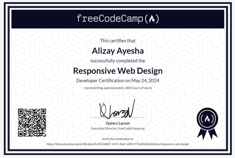 Alizay Yousfzai on LinkedIn: #webdevelopment #freecodecamp # ... Alizay Yousfzai on LinkedIn: #webdevelopment #freecodecamp # ...