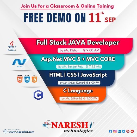 Naresh i Technologies on LinkedIn: #fullstackjava #java #javatraining # ... Naresh i Technologies on LinkedIn: #fullstackjava #java #javatraining # ...