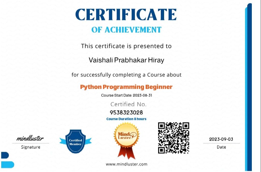 Vaishali Hiray on LinkedIn: Hello Connection! I have successfully ... Vaishali Hiray on LinkedIn: Hello Connection! I have successfully ...