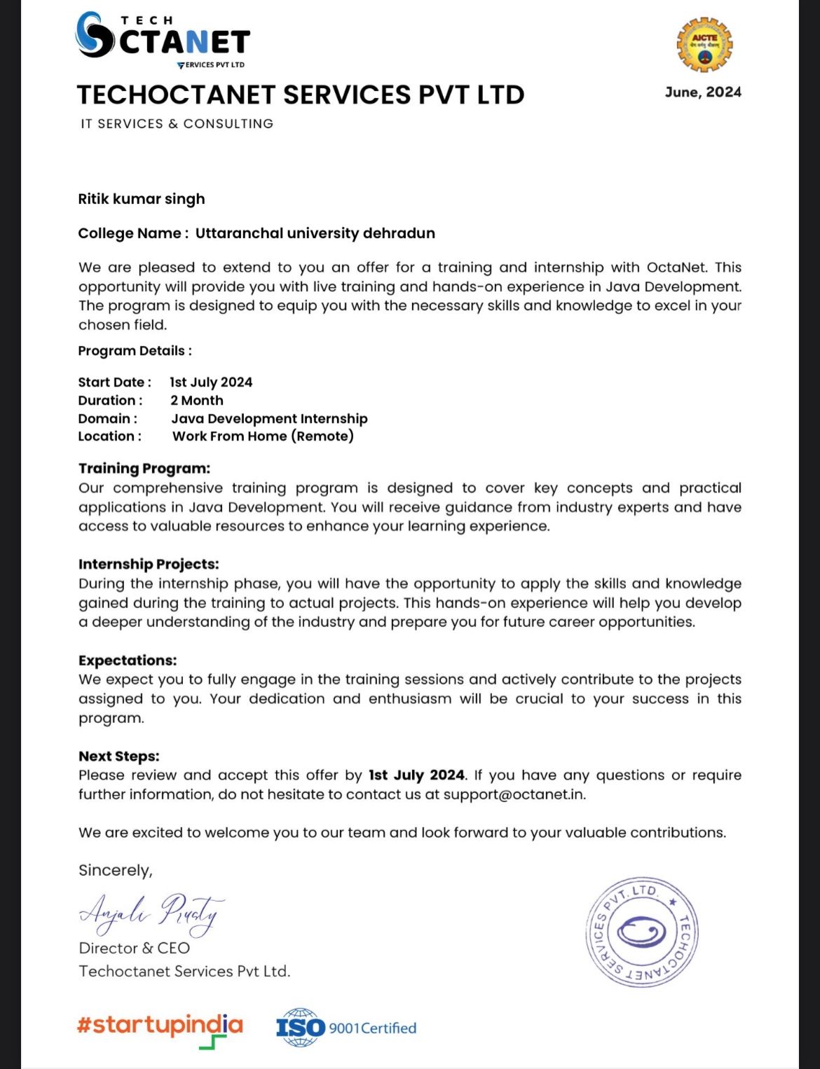 Ritik kumar Singh on LinkedIn: #javadevelopment #internship # ... Ritik kumar Singh on LinkedIn: #javadevelopment #internship # ...