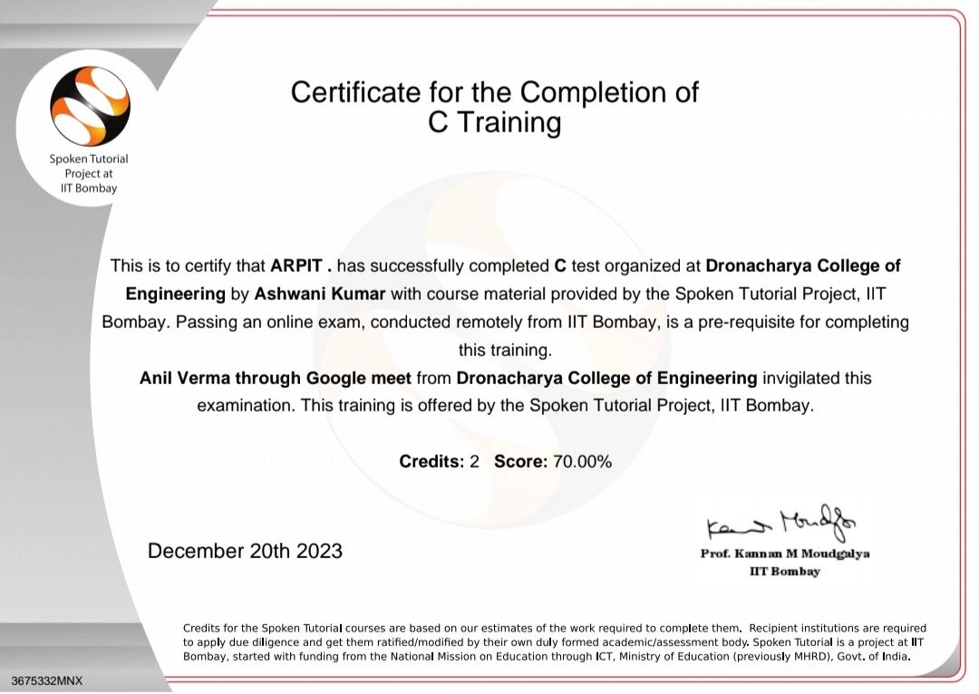 Arpit Khatana on LinkedIn: #dronacharyakhetawas #cprogramming # ... Arpit Khatana on LinkedIn: #dronacharyakhetawas #cprogramming # ...