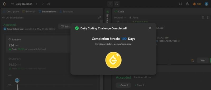 Priya Kotagiriwar on LinkedIn: #leetcode #consistency #codingjourney Priya Kotagiriwar on LinkedIn: #leetcode #consistency #codingjourney