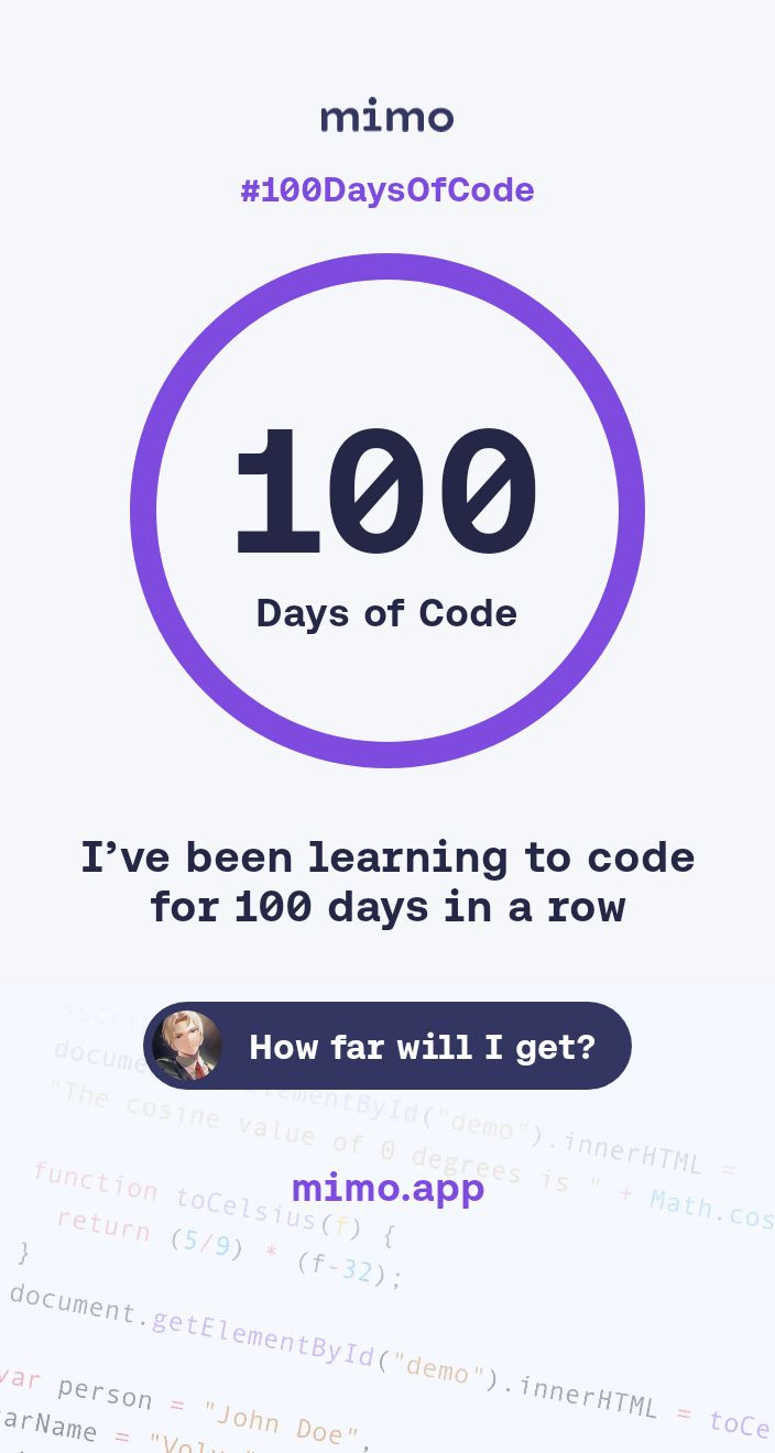 Gugan R on LinkedIn: #100days #streak #python #sql #javascript #js # ... Gugan R on LinkedIn: #100days #streak #python #sql #javascript #js # ...