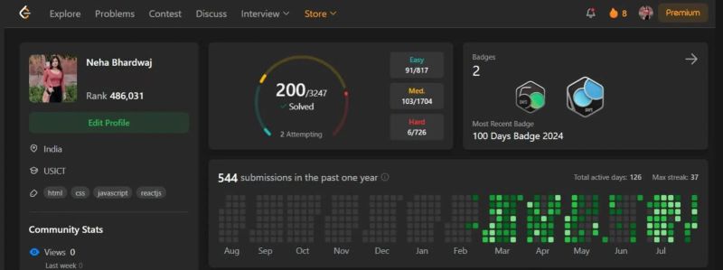 Neha . on LinkedIn: #leetcodejourney #100daysofcode #dsa #striver # ... Neha . on LinkedIn: #leetcodejourney #100daysofcode #dsa #striver # ...