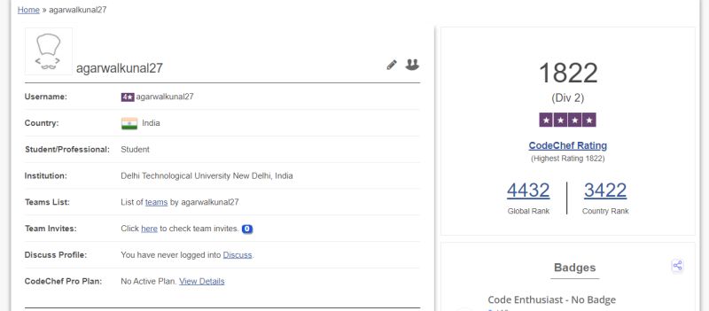 Kunal Agarwal on LinkedIn: #codechef #competitiveprogramming #contest Kunal Agarwal on LinkedIn: #codechef #competitiveprogramming #contest