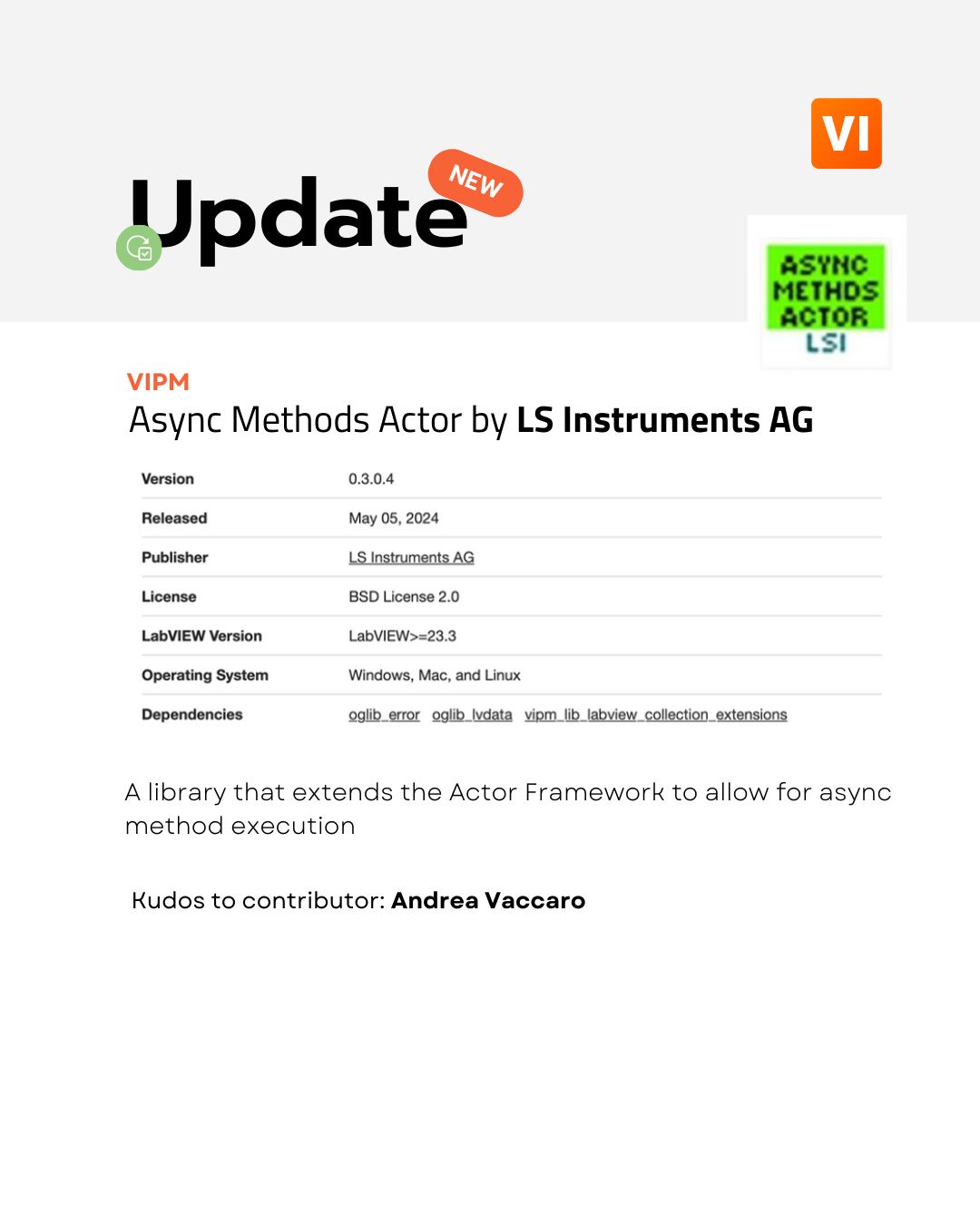 VIPM - Discover LabVIEW Tools! on LinkedIn: New Update! Async Methods ... VIPM - Discover LabVIEW Tools! on LinkedIn: New Update! Async Methods ...