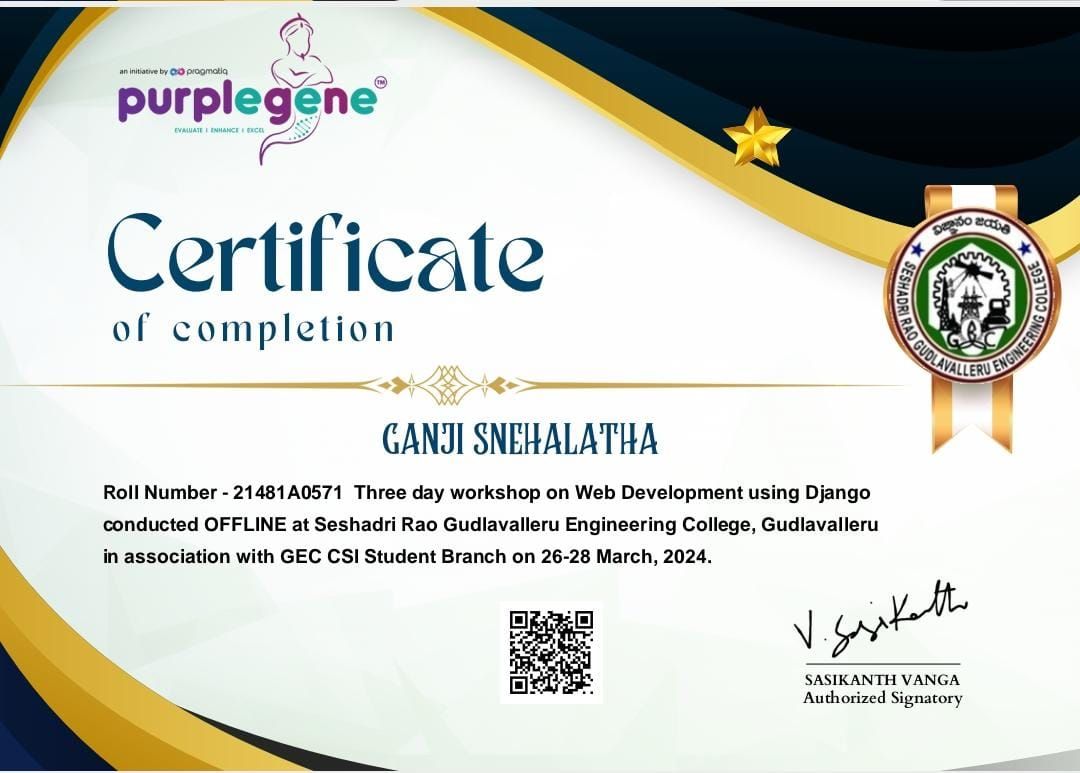 Sneha Latha on LinkedIn: #django #webdevelopment Sneha Latha on LinkedIn: #django #webdevelopment