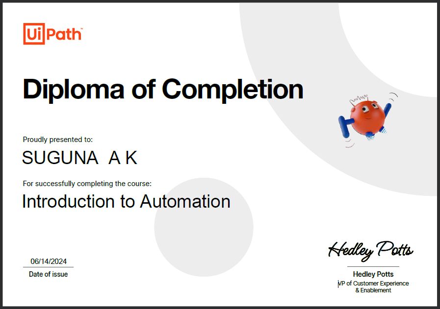 SUGUNA A K on LinkedIn: #automation #rpa #uipath # ... SUGUNA A K on LinkedIn: #automation #rpa #uipath # ...