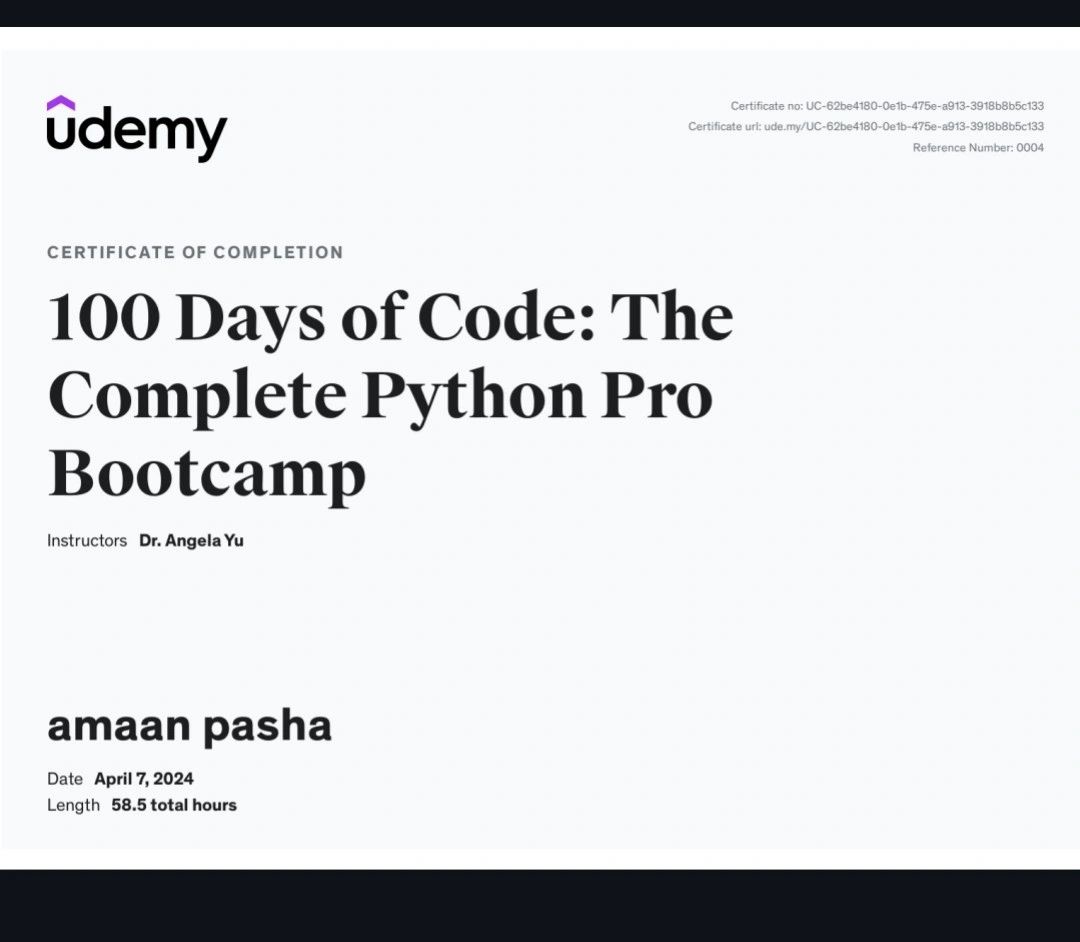 amaan pasha on LinkedIn: #python #100daysofcode #programming # ... amaan pasha on LinkedIn: #python #100daysofcode #programming # ...