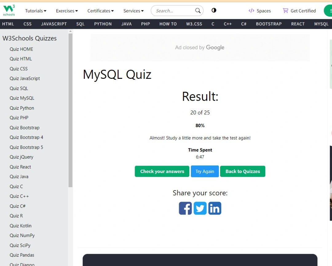 Sree Murugan S J on LinkedIn: #mysql #w3schools #dbms Sree Murugan S J on LinkedIn: #mysql #w3schools #dbms
