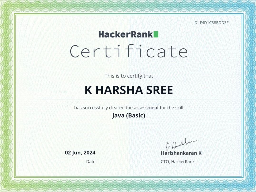Harsha Sree on LinkedIn: #java #hackerrank Harsha Sree on LinkedIn: #java #hackerrank