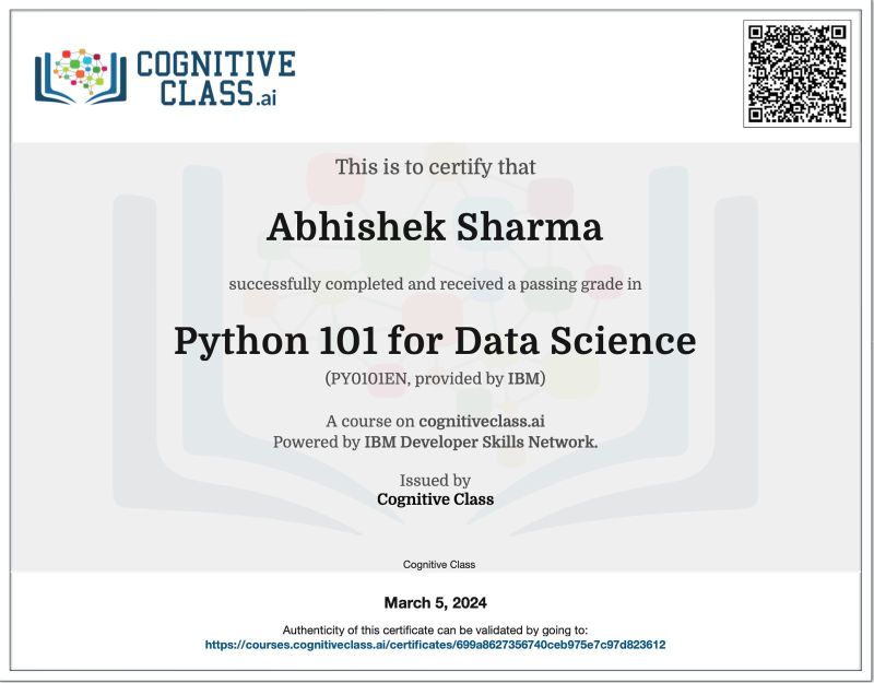 Abhishek Sharma on LinkedIn: #datascience #python #continuouslearning Abhishek Sharma on LinkedIn: #datascience #python #continuouslearning