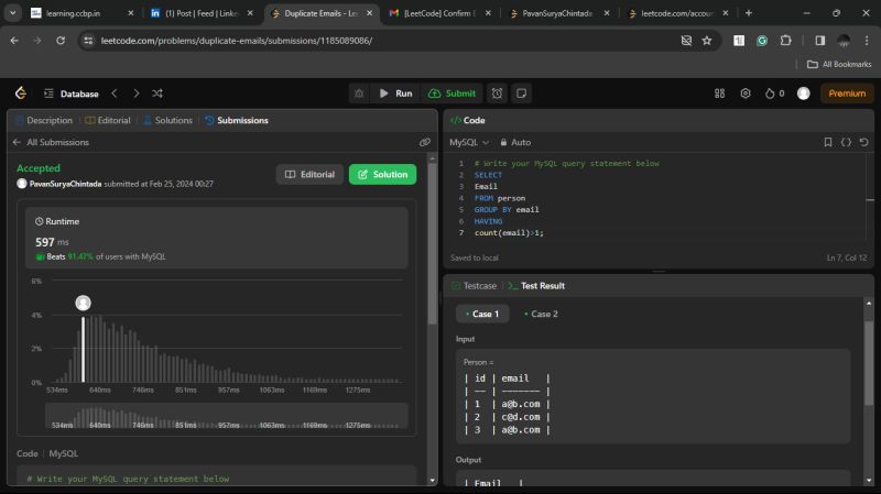 Pavan Surya Chintada on LinkedIn: #day7 #365daysofcodechallenge #mysql ... Pavan Surya Chintada on LinkedIn: #day7 #365daysofcodechallenge #mysql ...