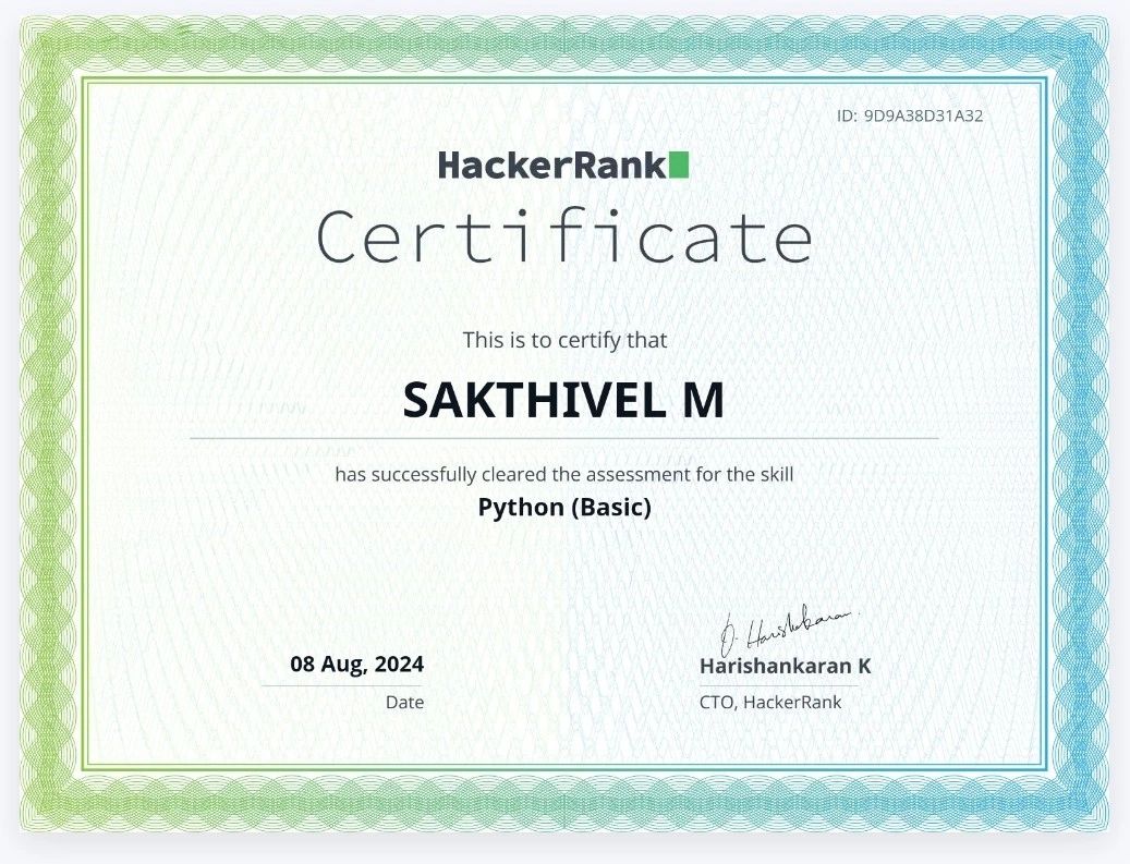 Sakthivel M on LinkedIn: #python #hackerrank #programming Sakthivel M on LinkedIn: #python #hackerrank #programming