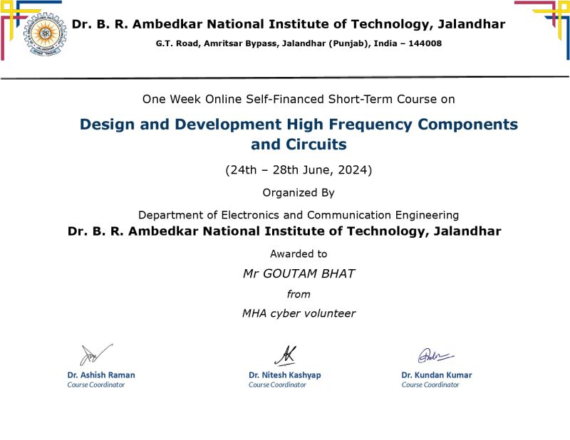 Goutam Bhat on LinkedIn: new short term course Goutam Bhat on LinkedIn: new short term course