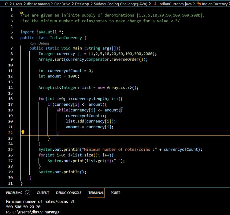 Dhruv Narang on LinkedIn: #greedy #dsa #java #codingchallenge Dhruv Narang on LinkedIn: #greedy #dsa #java #codingchallenge