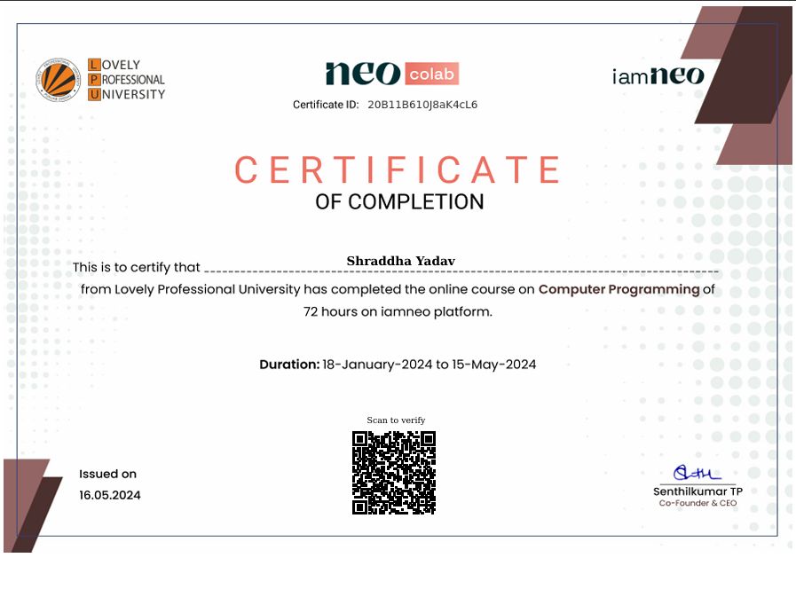 Shraddha Yadav on LinkedIn: #programming #cprogramming #coding # ... Shraddha Yadav on LinkedIn: #programming #cprogramming #coding # ...