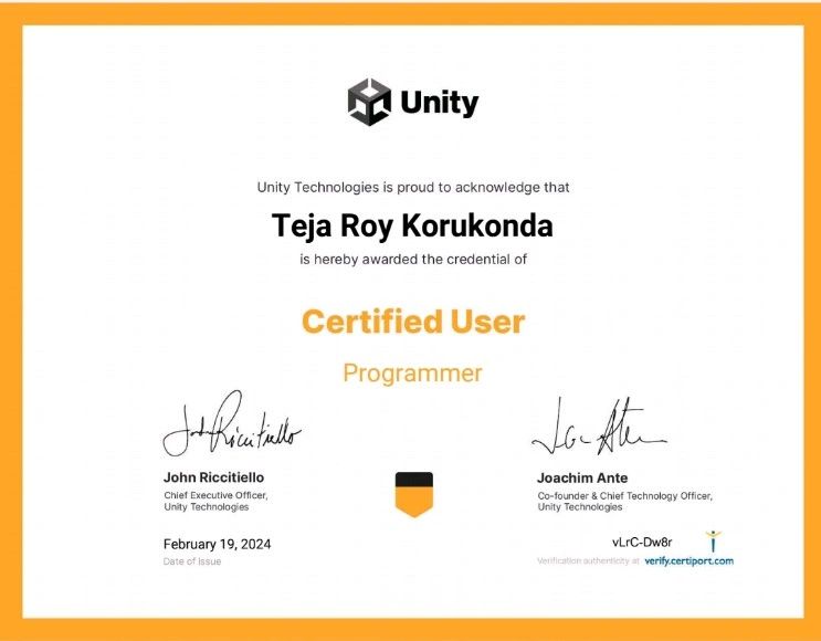 Teja Roy on LinkedIn: #unitycertified #gamedevelopment Teja Roy on LinkedIn: #unitycertified #gamedevelopment