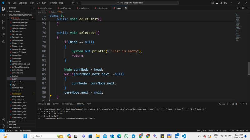 Asadi venkata karthik on LinkedIn: #java #dsa #linkedlist #collections ... Asadi venkata karthik on LinkedIn: #java #dsa #linkedlist #collections ...