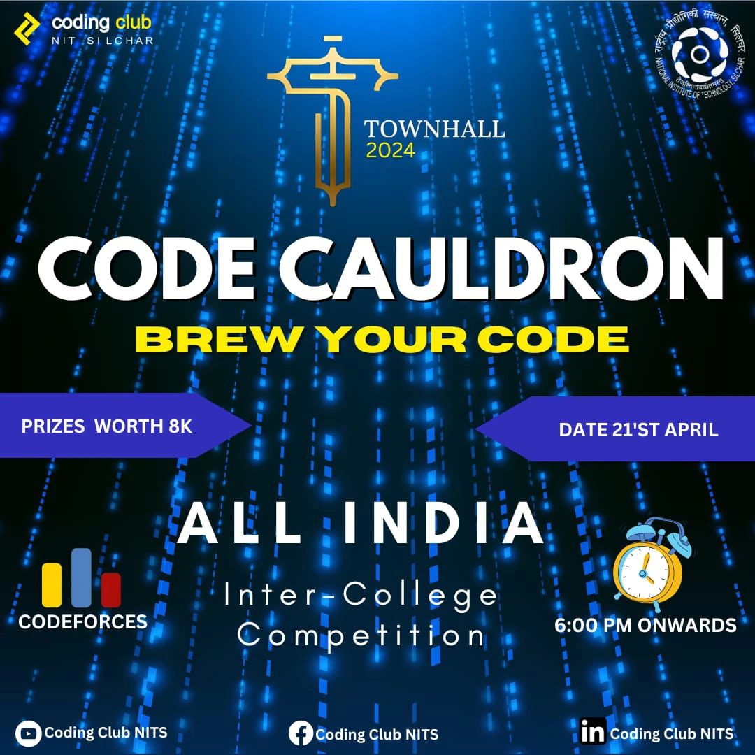 Coding Club NIT Silchar on LinkedIn: #event6 Coding Club NIT Silchar on LinkedIn: #event6