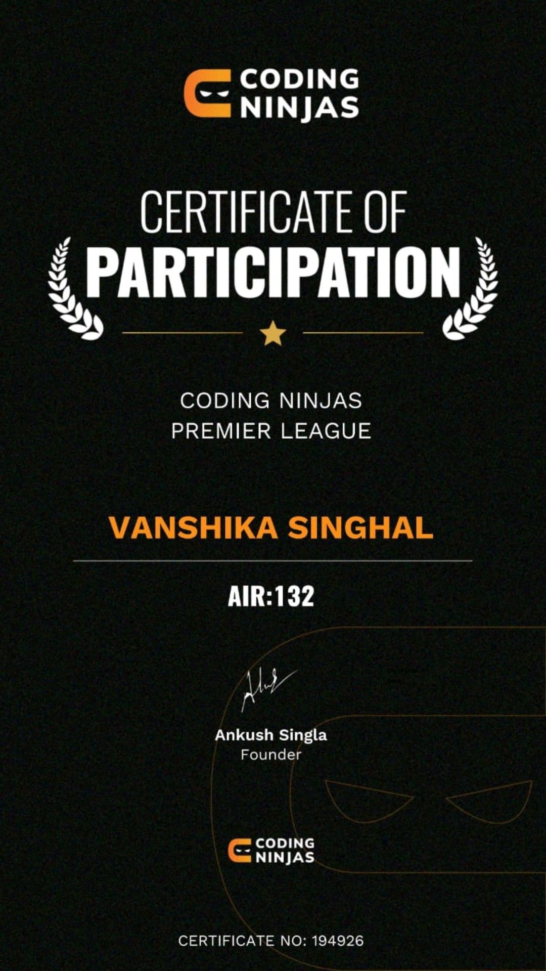 Vanshika Singhal on LinkedIn: #codingninjas Vanshika Singhal on LinkedIn: #codingninjas