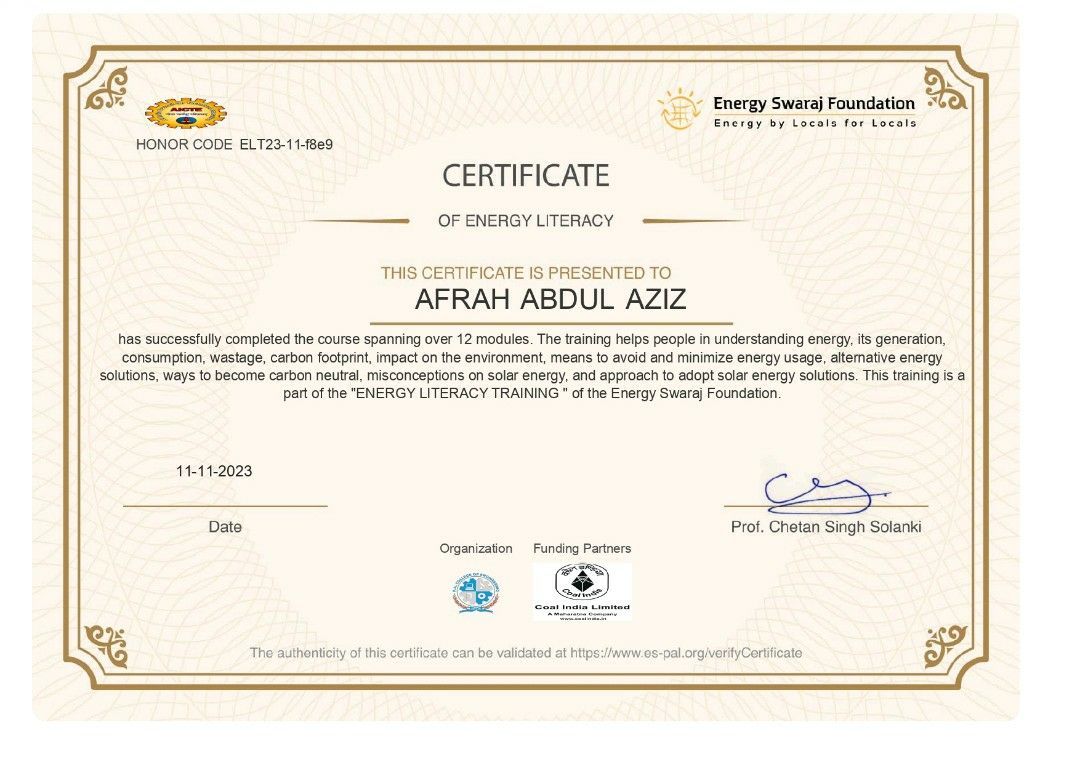 AFRAH ABDUL AZIZ on LinkedIn: #energyliteracy #climateaction # ... AFRAH ABDUL AZIZ on LinkedIn: #energyliteracy #climateaction # ...