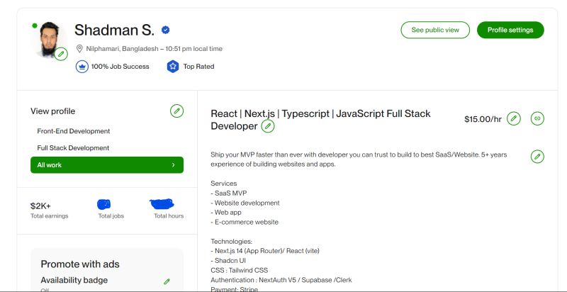 Sadman Shakib on LinkedIn: #freelance #saas #mvp #nextjs #reactjs Sadman Shakib on LinkedIn: #freelance #saas #mvp #nextjs #reactjs