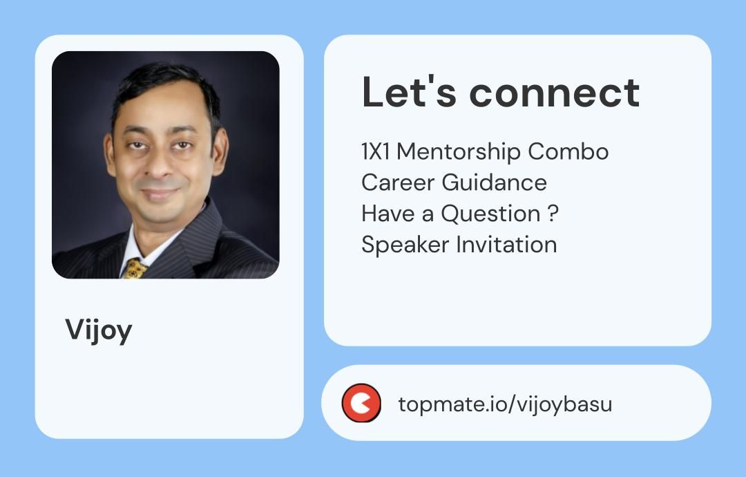 VIJOY BASU on LinkedIn: #mentorship #careerguidance #resumereview # ... VIJOY BASU on LinkedIn: #mentorship #careerguidance #resumereview # ...