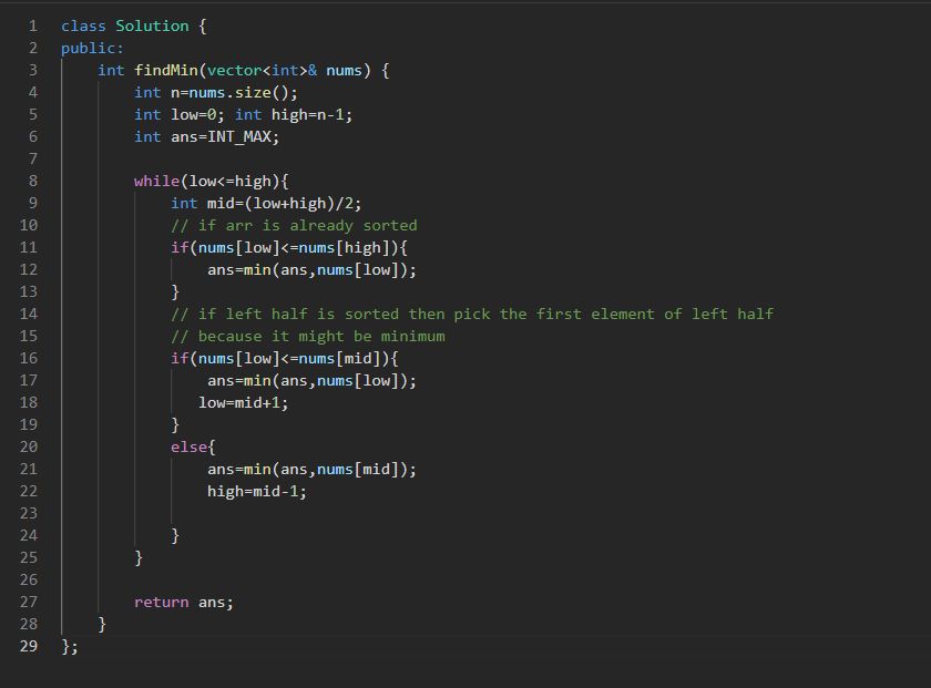 Yashika Kumari on LinkedIn: Find Minimum in Rotated Sorted Array-Leetcode Yashika Kumari on LinkedIn: Find Minimum in Rotated Sorted Array-Leetcode