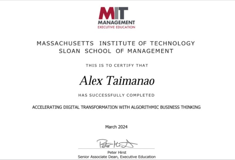 Alex Taimanao on LinkedIn: Excited to share that I spent a few months ... Alex Taimanao on LinkedIn: Excited to share that I spent a few months ...