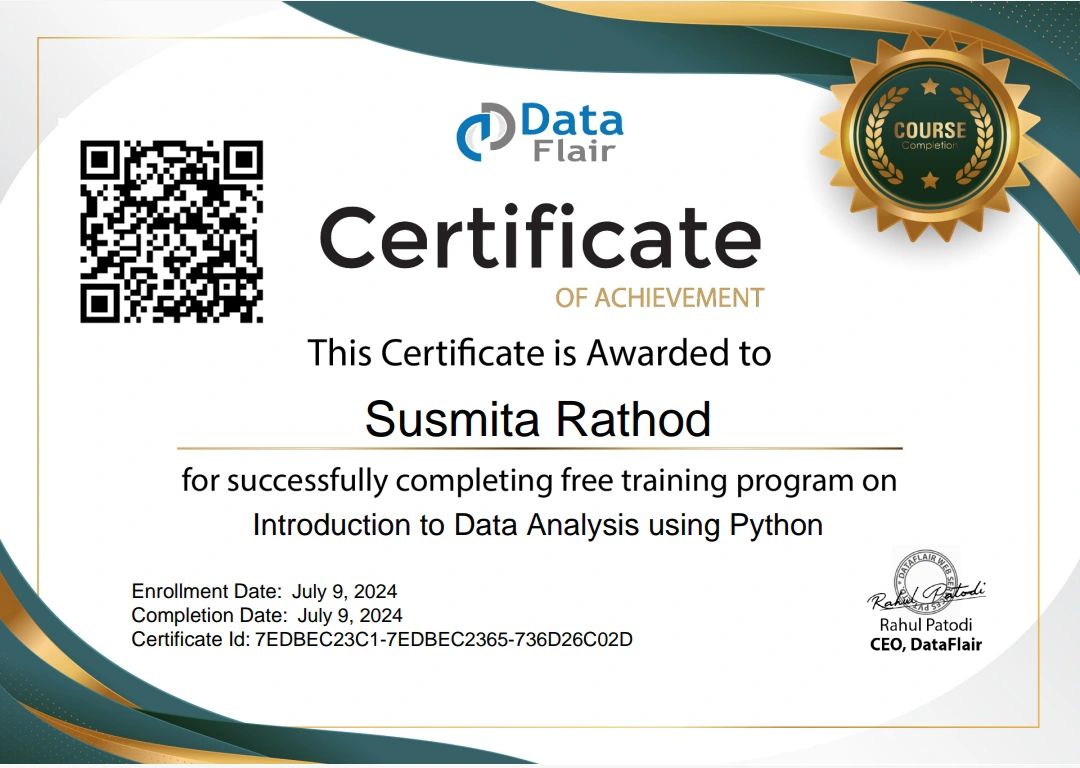 Susmita Rathod on LinkedIn: #dataanalysis #python #dataflair # ... Susmita Rathod on LinkedIn: #dataanalysis #python #dataflair # ...