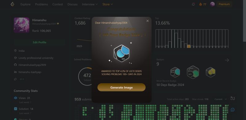 Himanshu kashyap on LinkedIn: #leetcode #100daysofcode # ... Himanshu kashyap on LinkedIn: #leetcode #100daysofcode # ...