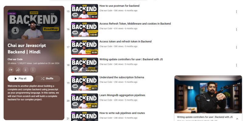 Utkarsh Vashishtha on LinkedIn: #backenddevelopment #chaiaurcode # ... Utkarsh Vashishtha on LinkedIn: #backenddevelopment #chaiaurcode # ...