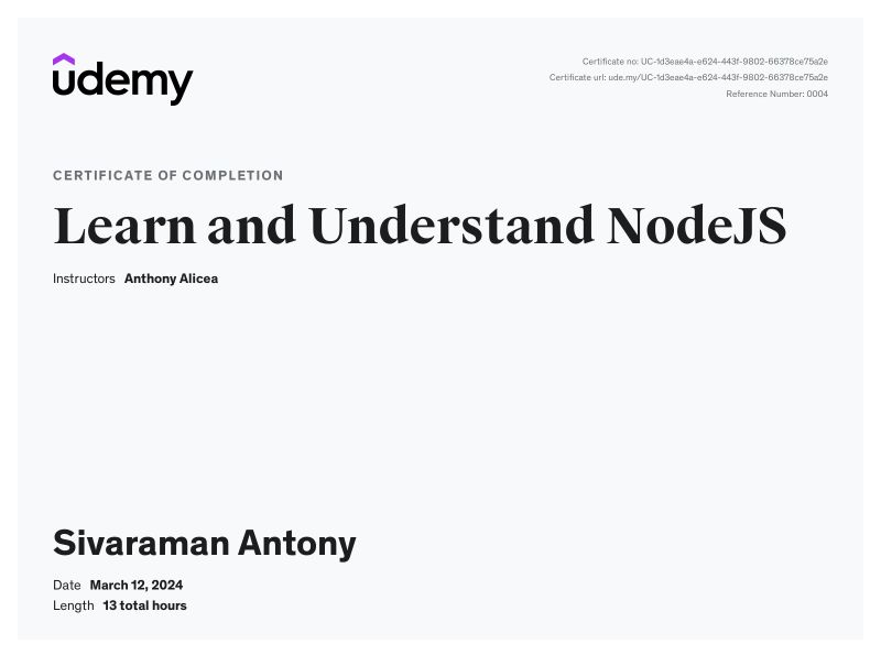 SivaRaman Antony on LinkedIn: #nodejs #javascript #webdevelopment # ... SivaRaman Antony on LinkedIn: #nodejs #javascript #webdevelopment # ...