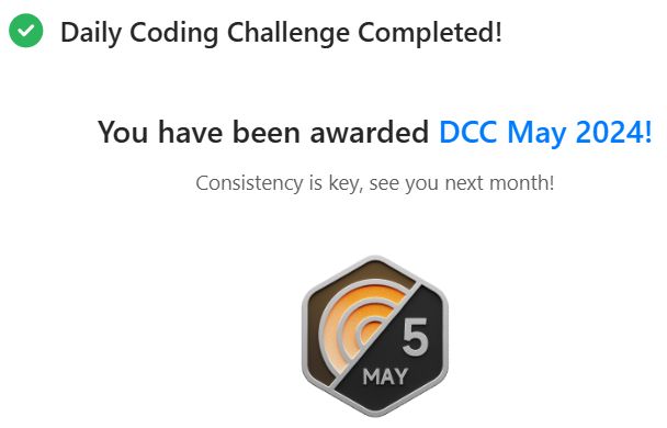 Praba Murugesan on LinkedIn: #leetcode #codingchallenge #maybadge Praba Murugesan on LinkedIn: #leetcode #codingchallenge #maybadge