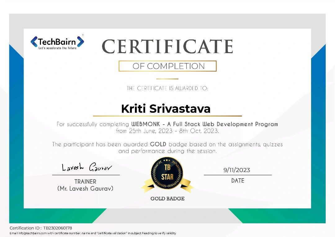 Kriti Srivastava on LinkedIn: #webdevelopment #javascript Kriti Srivastava on LinkedIn: #webdevelopment #javascript