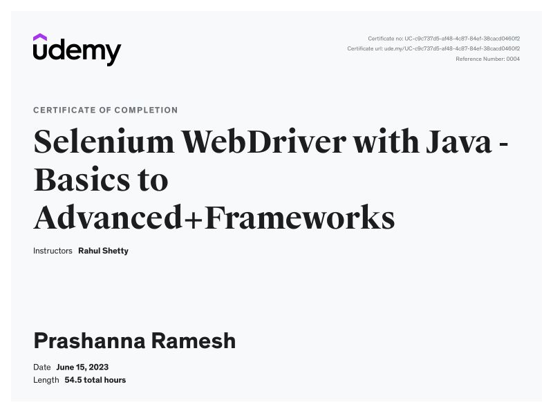Prashanna Ramesh on LinkedIn: Thank you Rahul Shetty 😀 for making ... Prashanna Ramesh on LinkedIn: Thank you Rahul Shetty 😀 for making ...