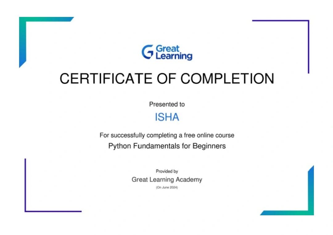Isha Rajput on LinkedIn: #python #programming #greatlearning # ... Isha Rajput on LinkedIn: #python #programming #greatlearning # ...