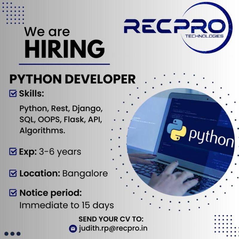 RECPRO Technologies on LinkedIn: #python #rest #django #sql #oops # ... RECPRO Technologies on LinkedIn: #python #rest #django #sql #oops # ...