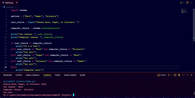Mohammed Ibrahim Ali on LinkedIn: #codsoft #python #pythonprogramming Mohammed Ibrahim Ali on LinkedIn: #codsoft #python #pythonprogramming