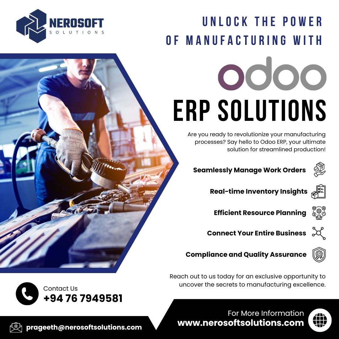NeroSoft Solutions on LinkedIn: #manufacturing #erp #odooerp #productivity NeroSoft Solutions on LinkedIn: #manufacturing #erp #odooerp #productivity