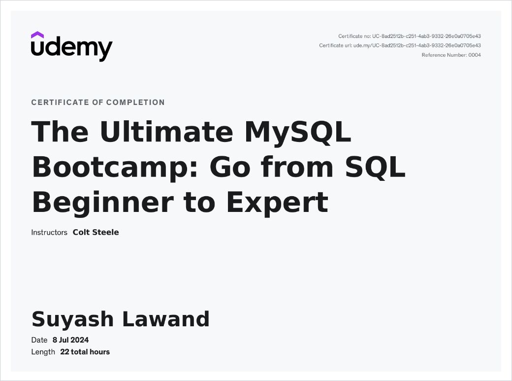 Suyash Lawand on LinkedIn: #mysql #databasemanagement #sql # ... Suyash Lawand on LinkedIn: #mysql #databasemanagement #sql # ...