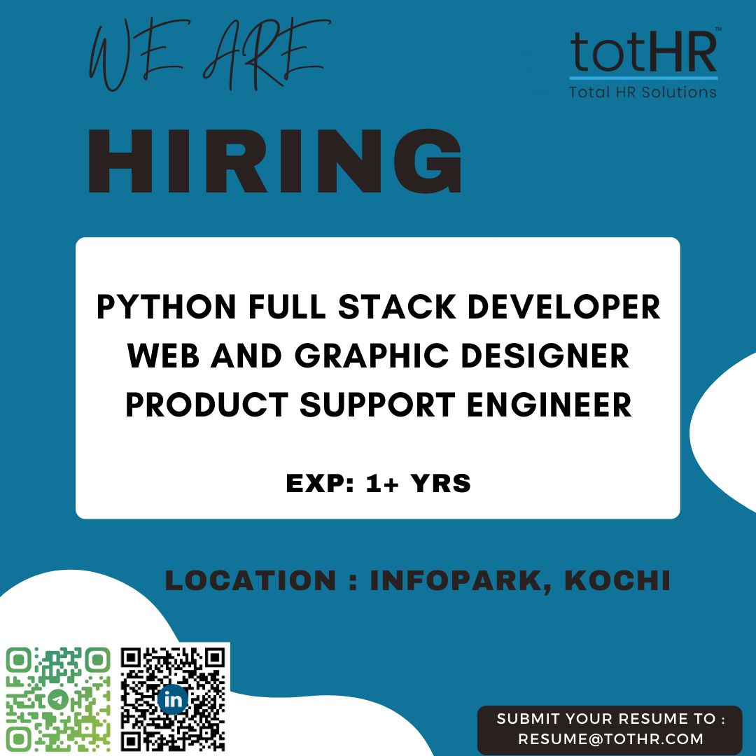 totHR on LinkedIn: #python #fullstackdeveloper #webdesigner # ... totHR on LinkedIn: #python #fullstackdeveloper #webdesigner # ...