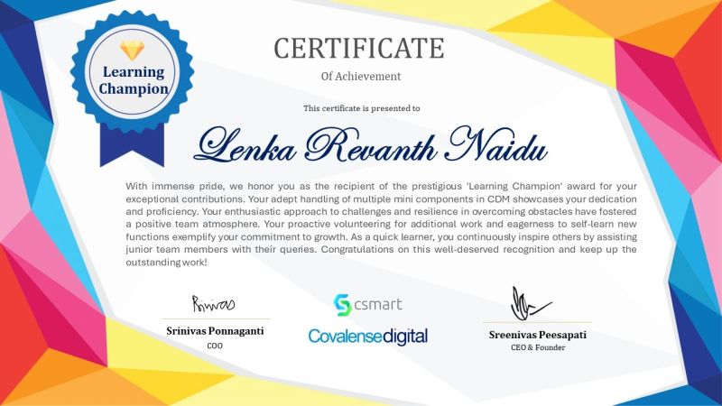 Lenka Revanth Naidu on LinkedIn: ๐๐ฅฒ Covalensedigital Lenka Revanth Naidu on LinkedIn: ๐๐ฅฒ Covalensedigital