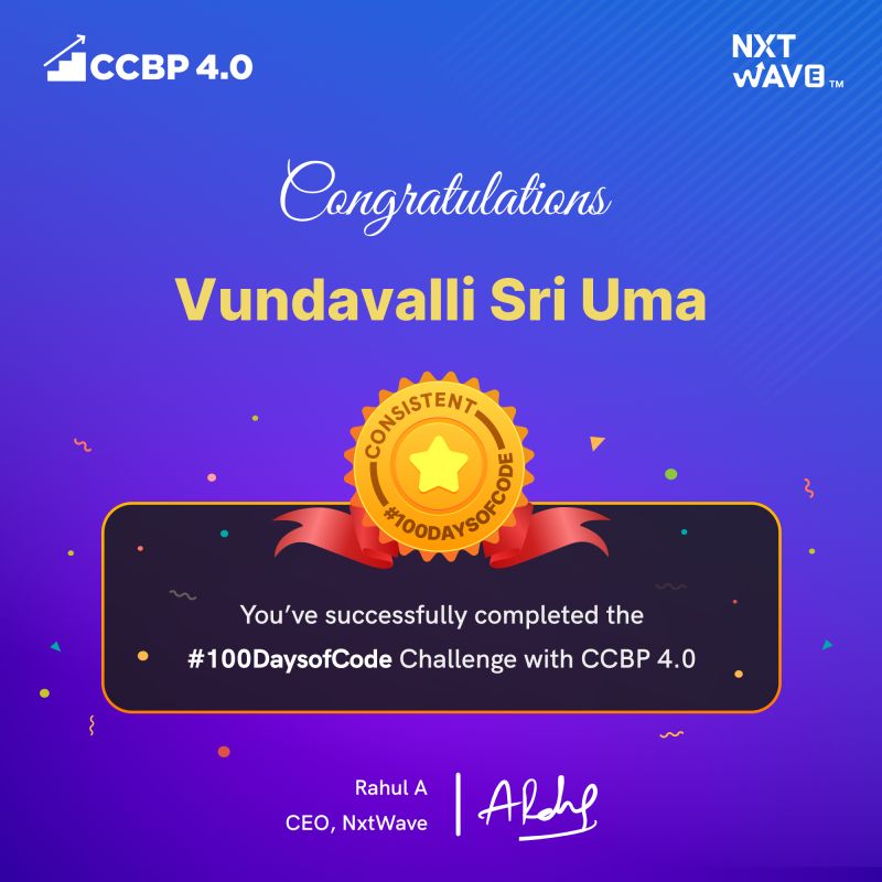 Sri Uma Vundavalli on LinkedIn: #consistency #hardwork ... Sri Uma Vundavalli on LinkedIn: #consistency #hardwork ...
